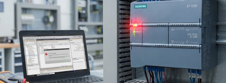 Siemens S7-1200 PLC "ERROR" LED Blinking Red?